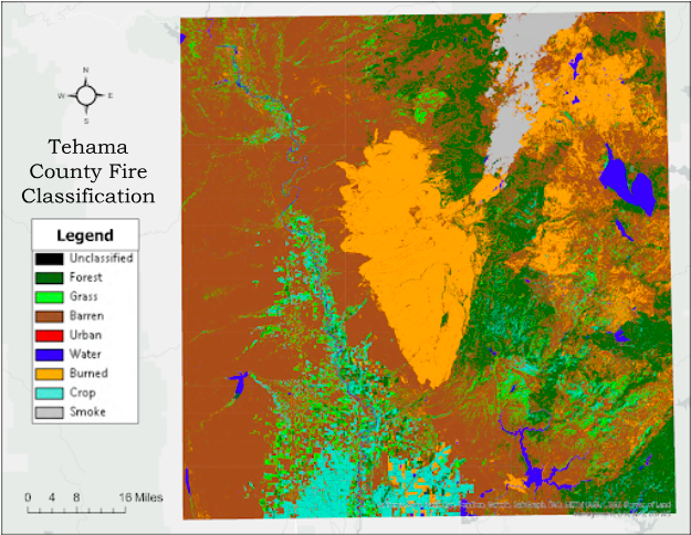 Classification of Tehama County, CA fire | Spatialnode